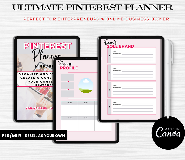 Printable Pinterest Planner – Jesstful Digital
