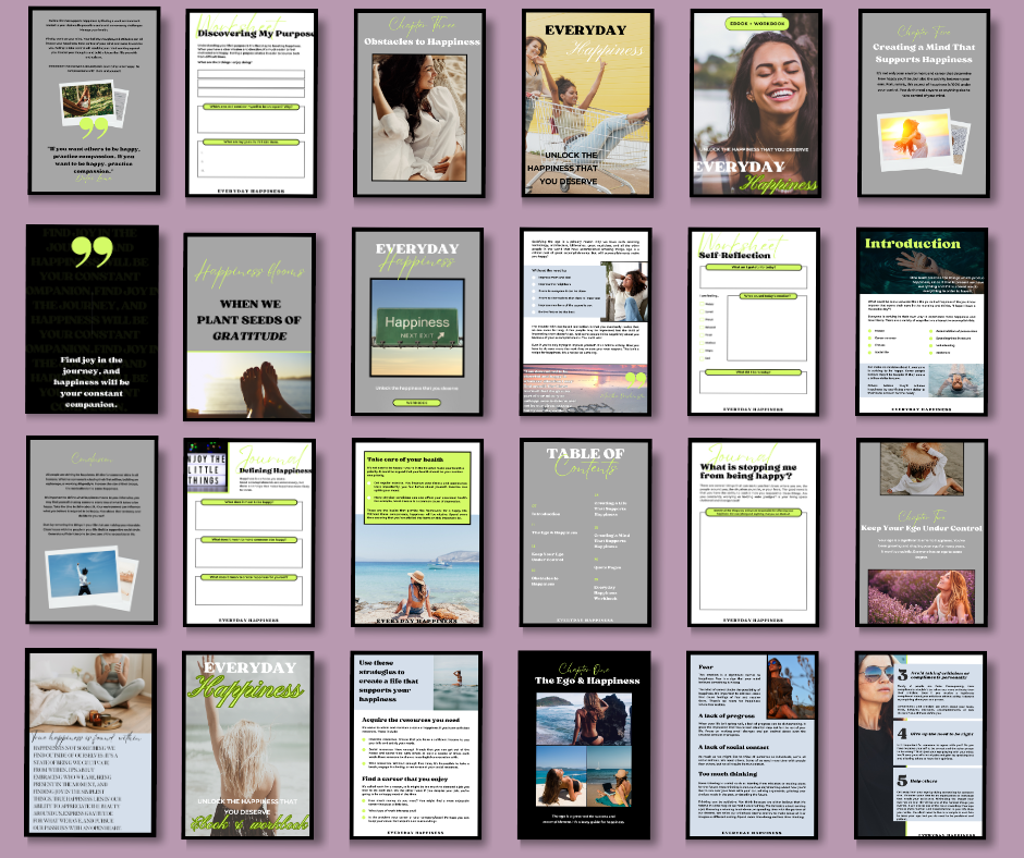 Everyday Happiness E-Book & Workbook | Master Resell Rights | Done-For ...